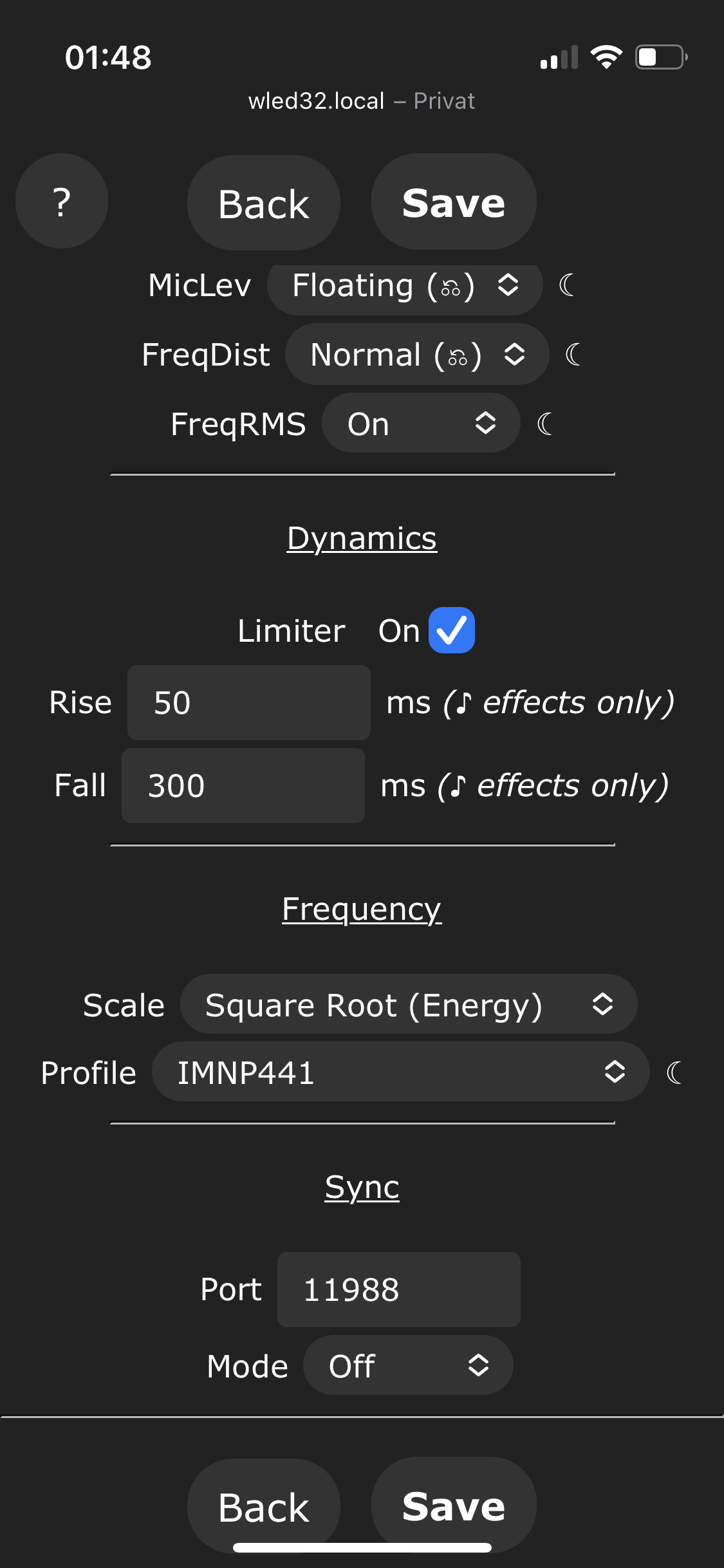 LED RGB Matrix WS2812B ESP32 WLED 32x32 round square grid screen IKEA ...
