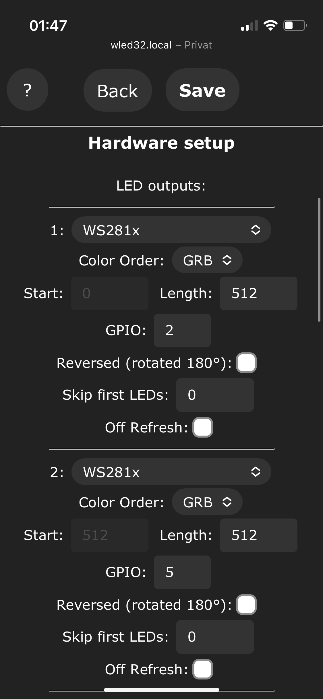 LED RGB Matrix WS2812B ESP32 WLED 32x32 round square grid screen IKEA ...