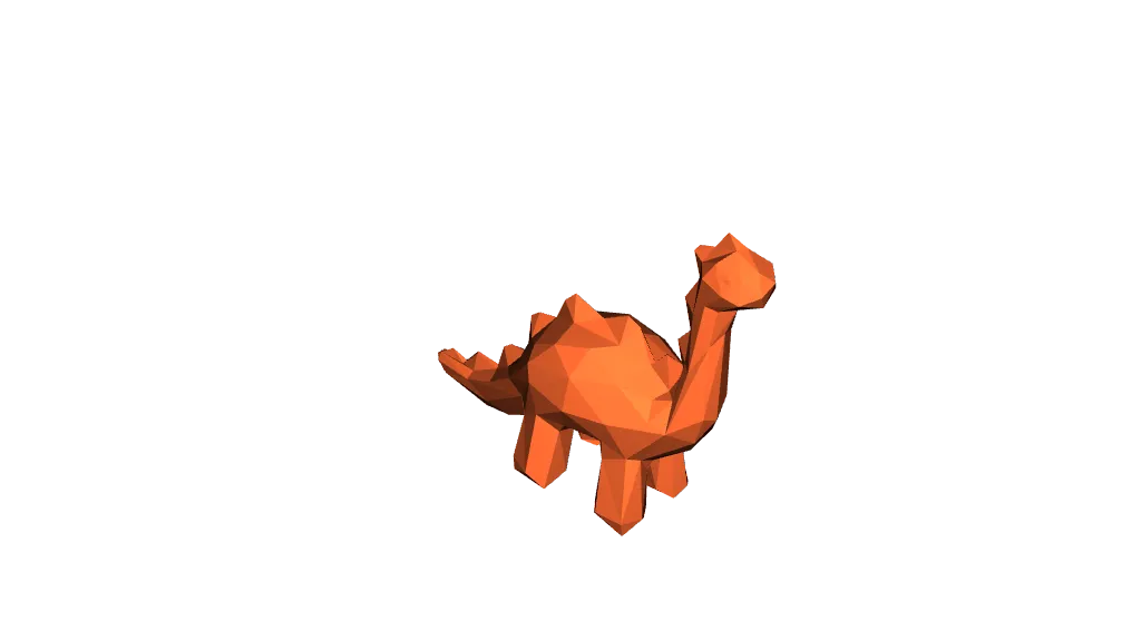 Cute longneck dinosaur low-poly by nevim | Download free STL model ...