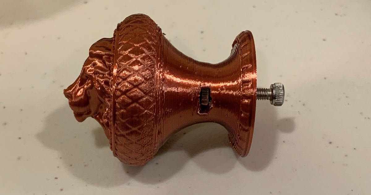 Victorian-Style Lion Head Knob M3 Remix by Adam | Download free STL ...