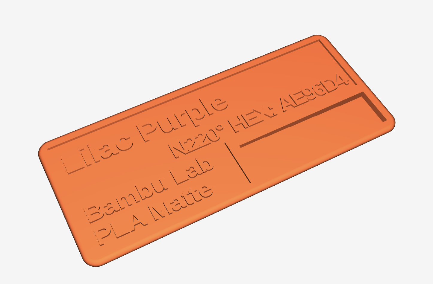 Filament Sample Swatches - Now with Color Hex Codes by John Hoke ...