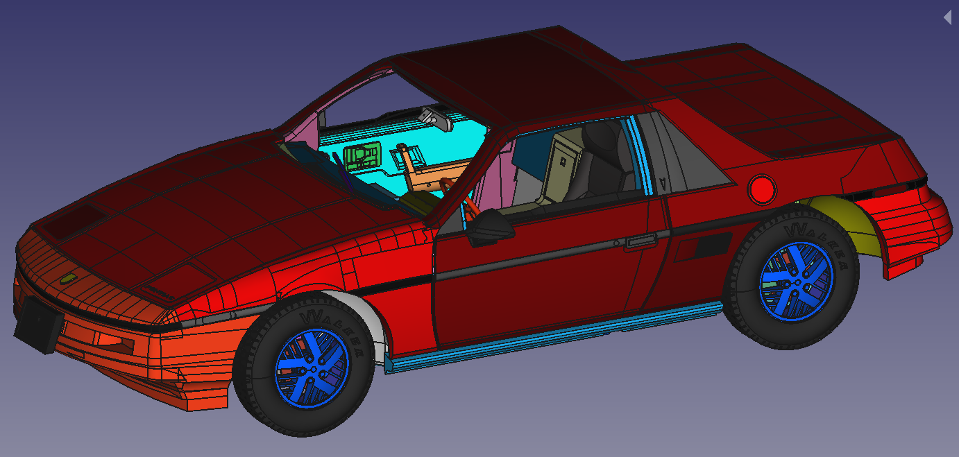 Fully Detailed 1/12th Scale 1987 Fiero Model by Walker3DTexan ...