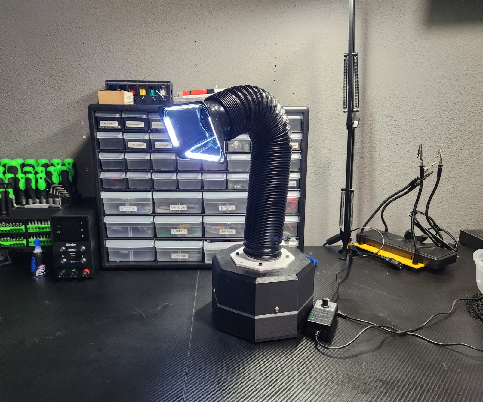 Octagon LED Fume Extractor V2 by The Engineer | Download free STL model ...