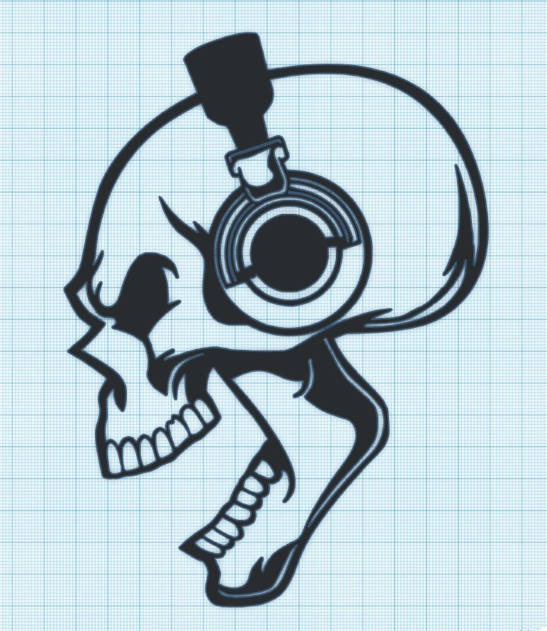 HEADPHONE SKULL - WALL ART by Ogama Industries | Download free STL ...