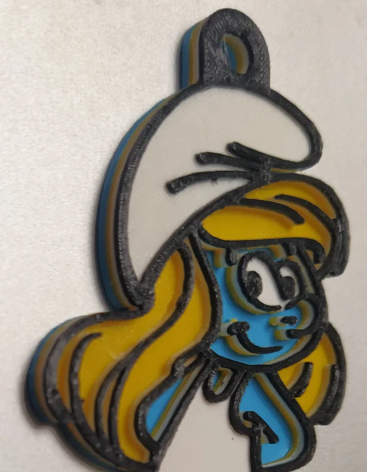 Smurfette keychain by Martin Šlefr | Download free STL model ...