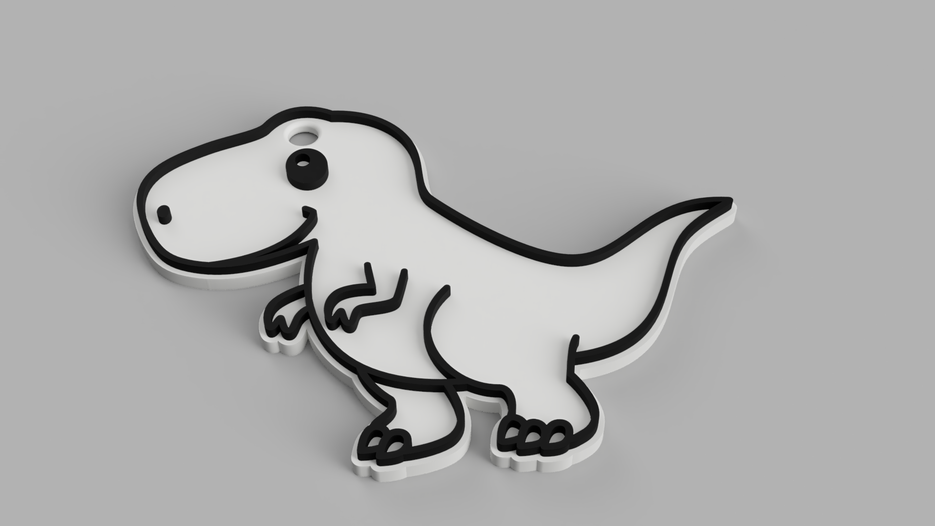 Cute 2 Colors T-Rex Keychain by EmberWork | Download free STL model ...