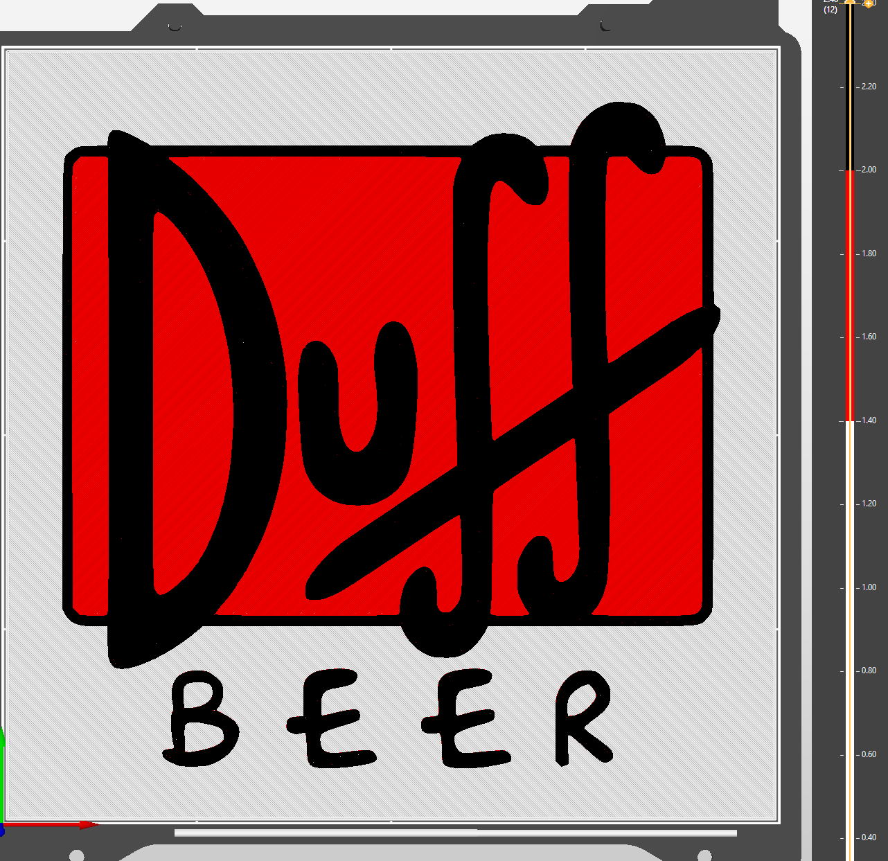 Simpson's Duff Beer Sign 3 Color by Triple G Workshop | Download free ...