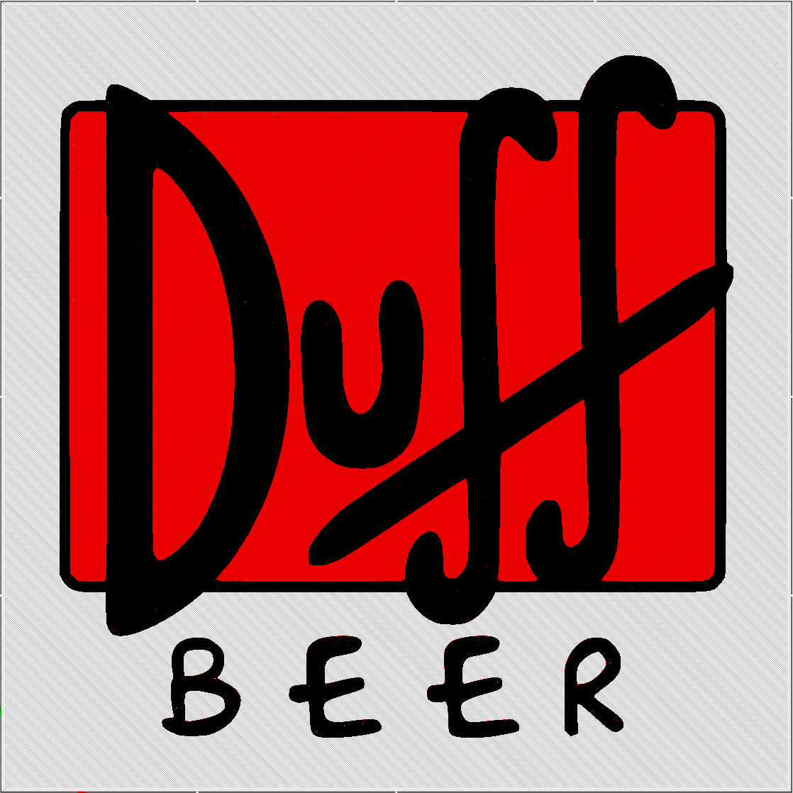 Simpson's Duff Beer Sign 3 Color by Triple G Workshop | Download free ...