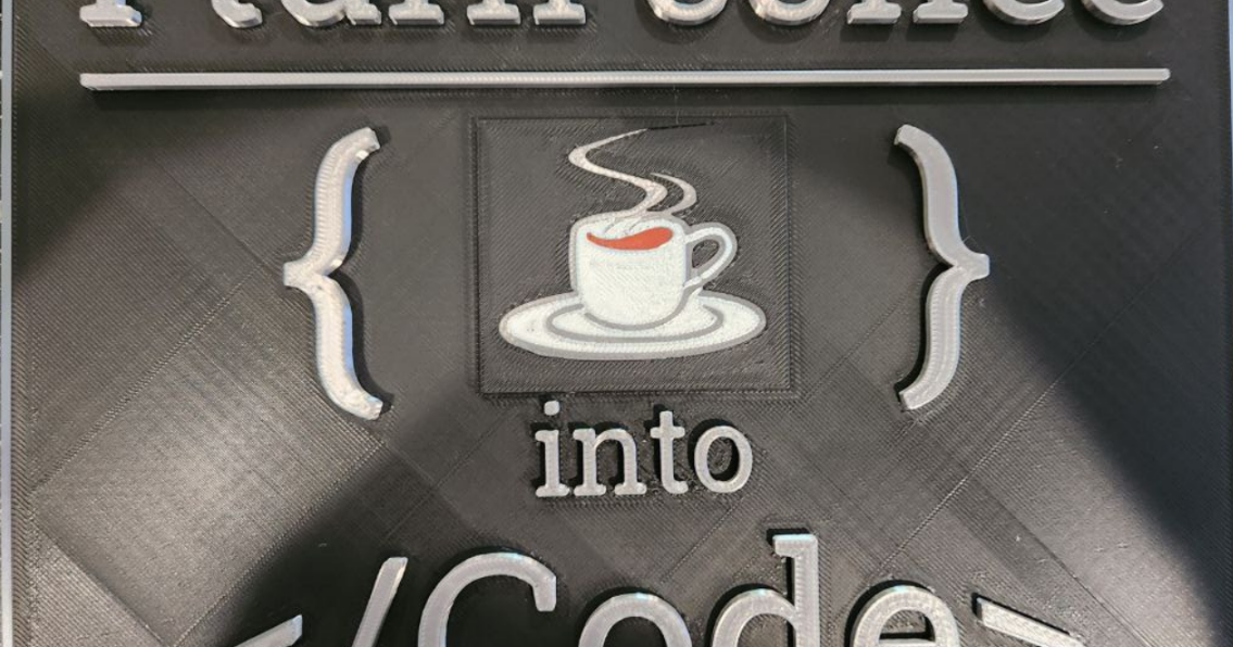 Coffee = code sign by Chad Torkkola | Download free STL model ...