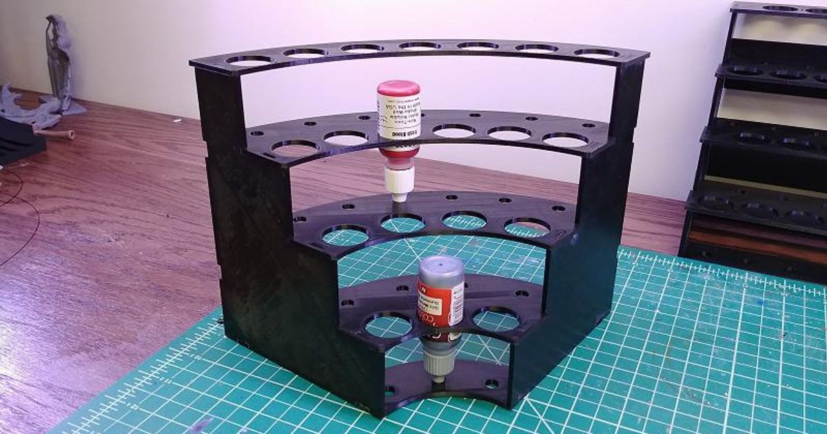 Modular Hobby Paint Rack - Inside Corner by Greg S | Download free STL ...