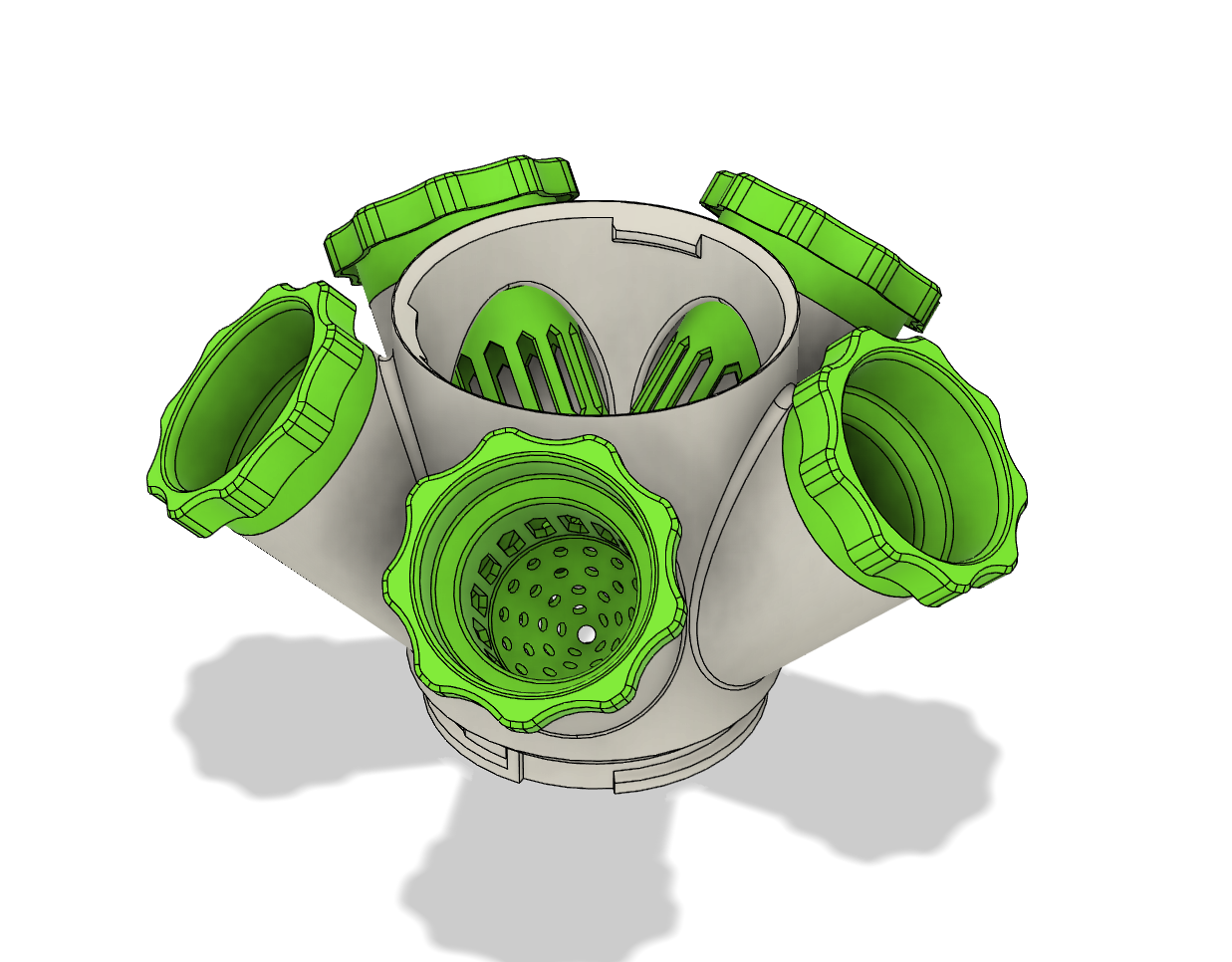 Modular Hydroponic Tower Garden (better 5-way pot and module) von suit ...