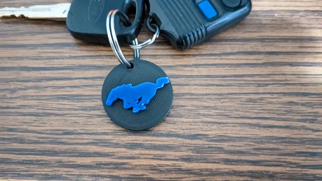 Mustang Keychain by DR 3D | Download free STL model | Printables.com