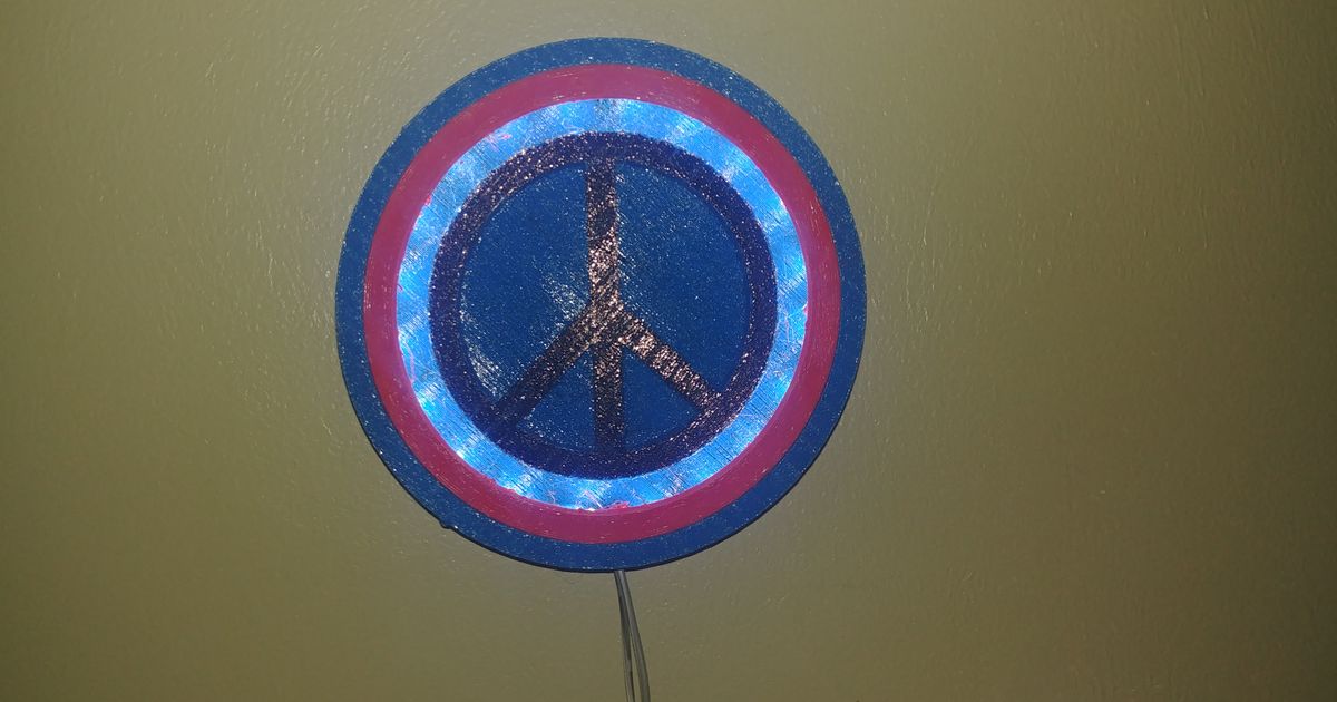 Peace Light / shadow box by B&B TECH | Download free STL model ...