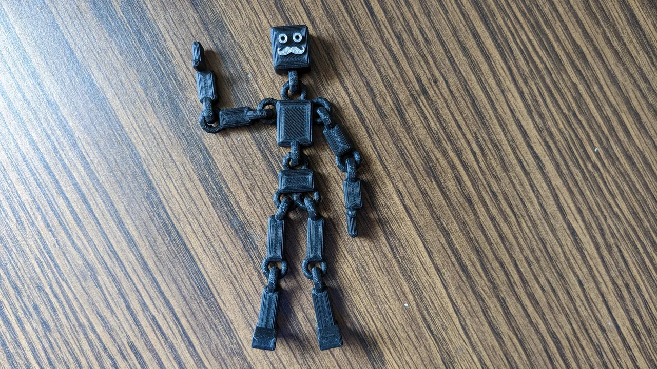 Print In Place Mustache Ragdoll Bot by DR 3D | Download free STL model ...