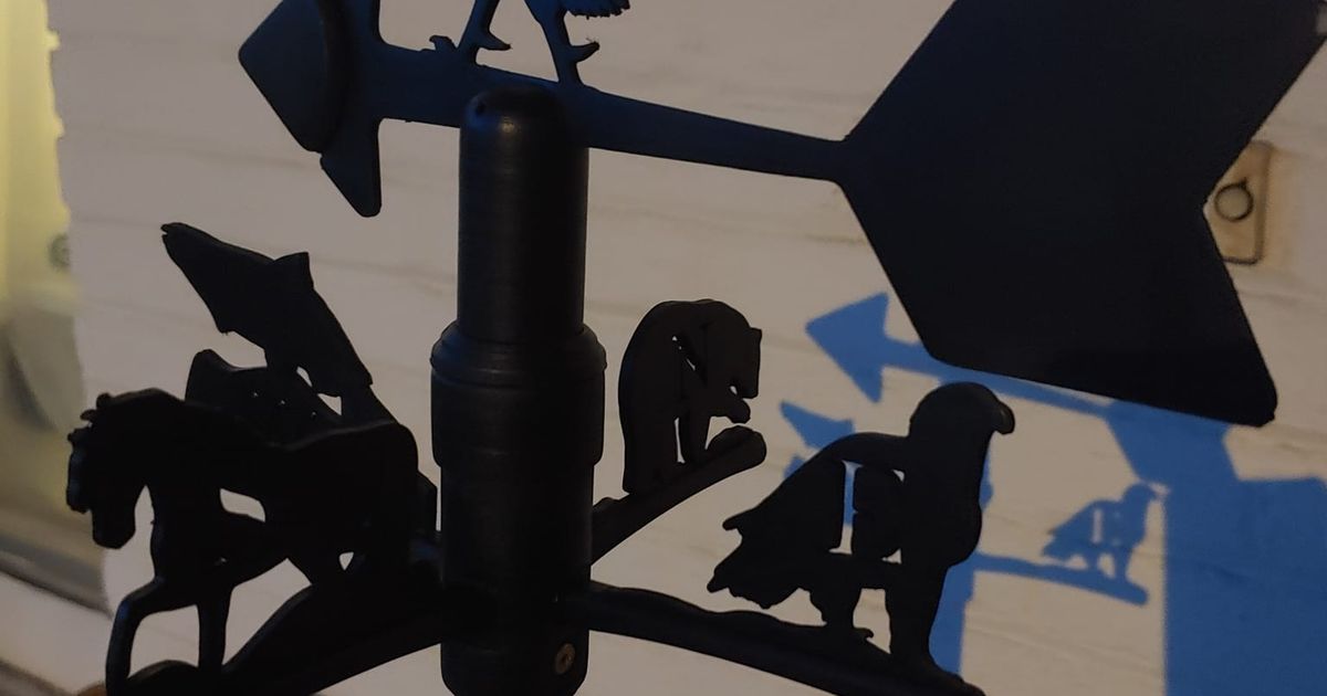 Weather vane with classic Rooster and animal direction markers by ...