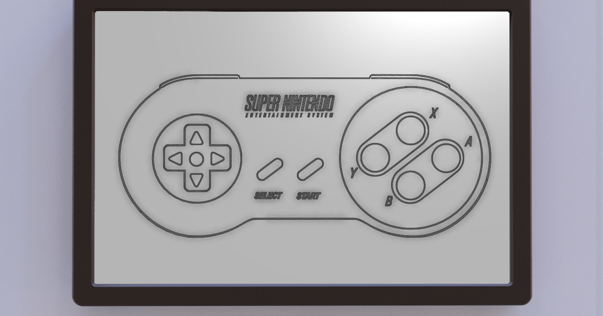 Super Nintendo Controller Wall Art by Ken Mills | Download free STL ...