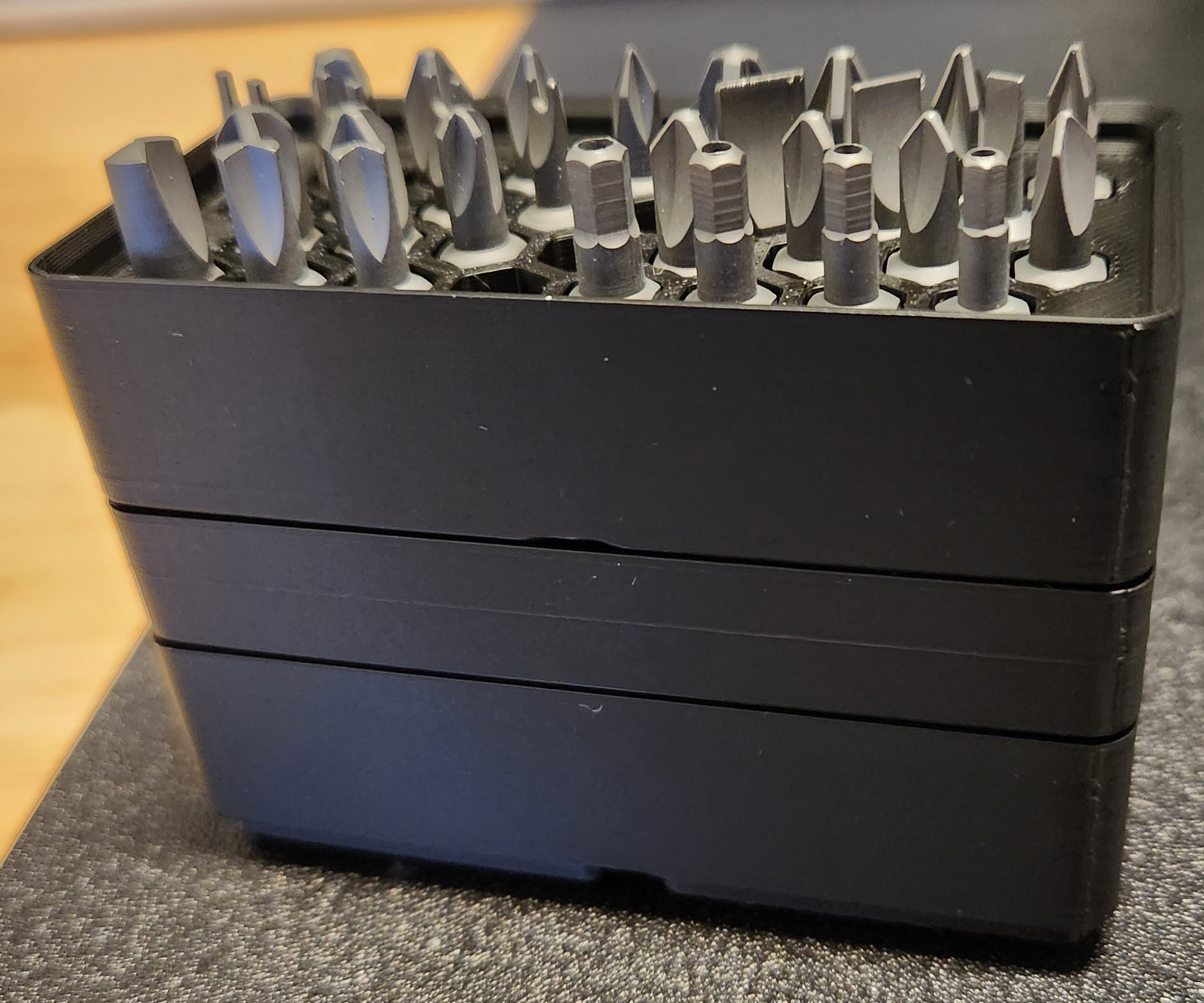 Gridfinity 1x2 bit holder (stackable) by mhwlng | Download free STL model | Printables.com