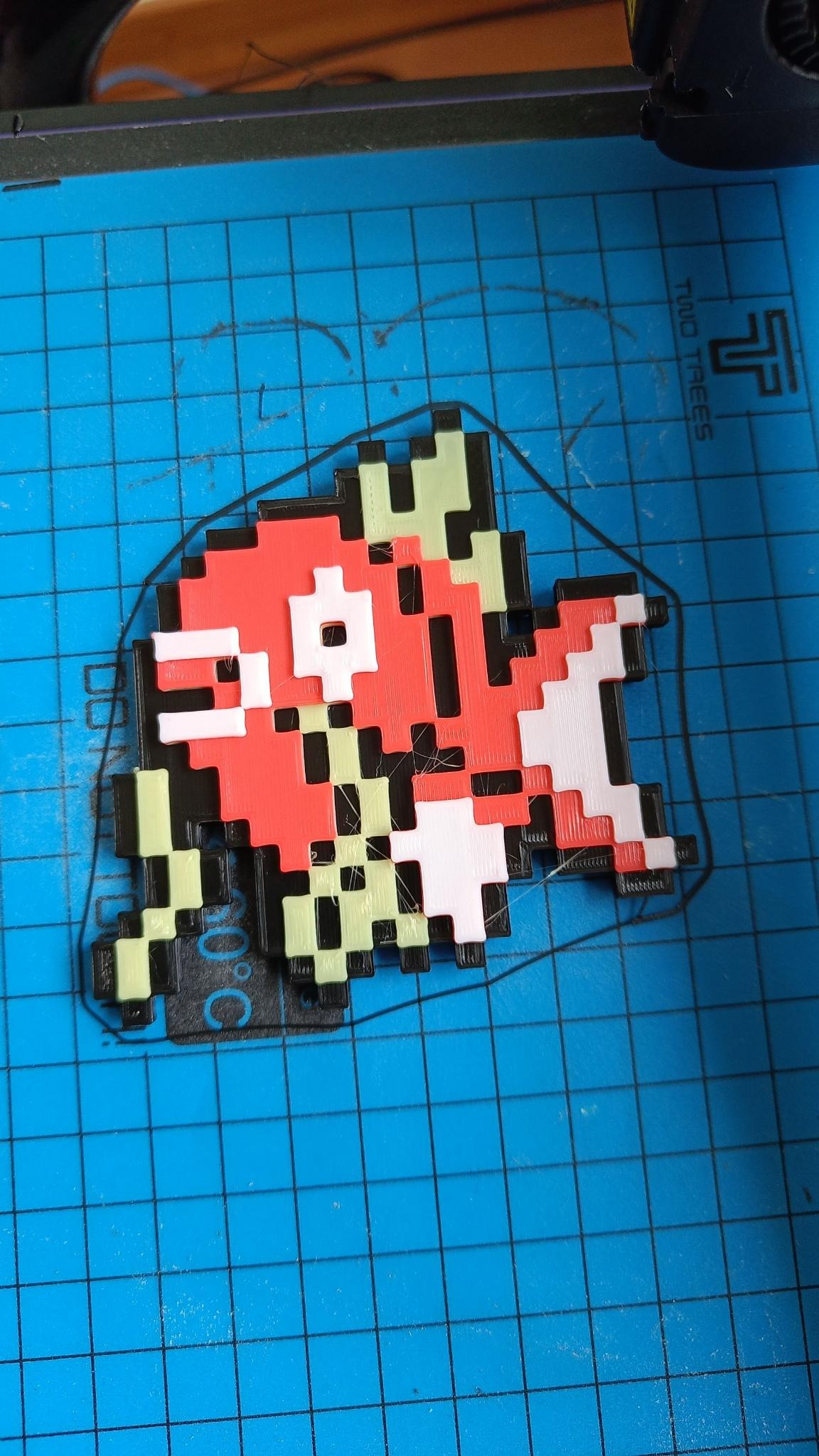 Magikarp Pixel Art Magnet 4 colors by Nerhak | Download free STL model ...