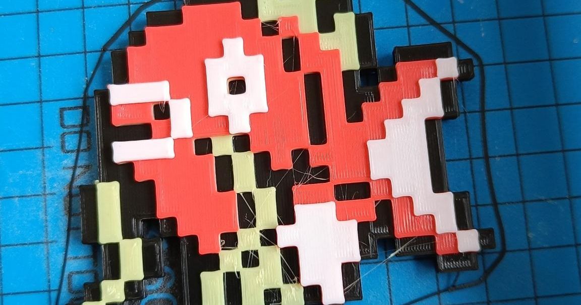 Magikarp Pixel Art Magnet 4 colors by Nerhak | Download free STL model ...