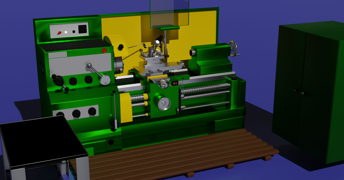lathe 16k20 by prostoi | Download free STL model | Printables.com