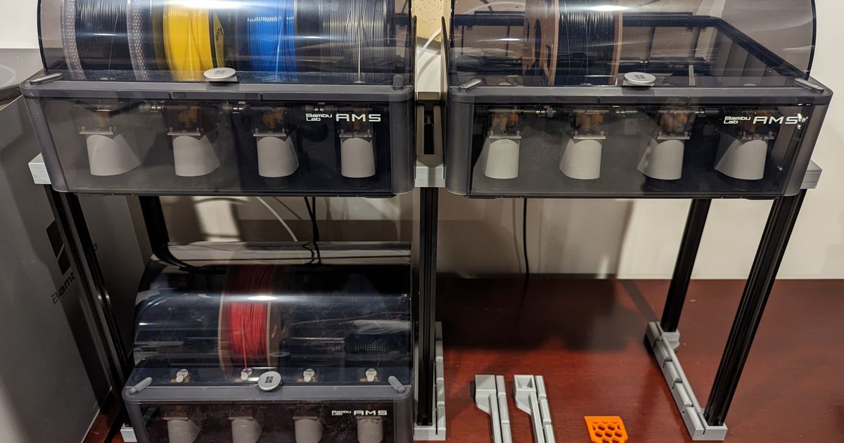 Bambu Labs AMS 2-tier Dual stand V3, V5 and V6 (for 3 or more AMS) by ...