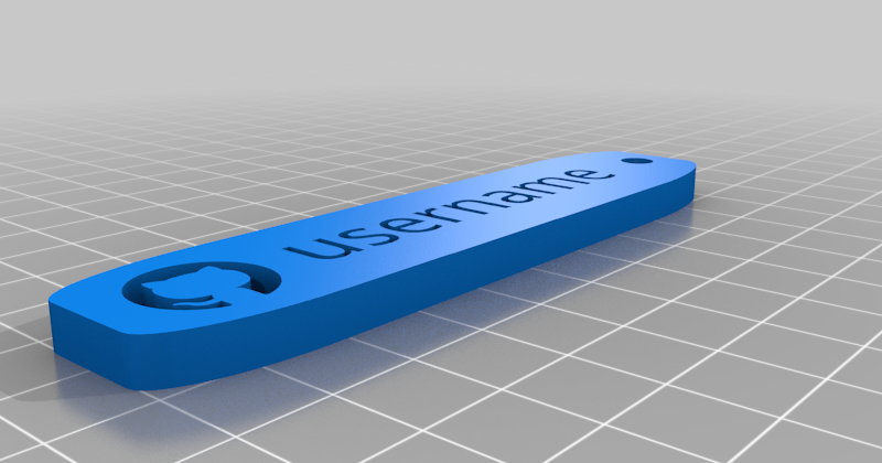 GitHub Username Keyring by billythekid | Download free STL model | Printables.com