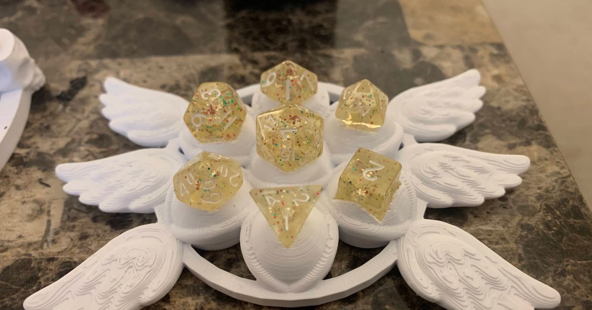 Biblically Accurate Angel Dice Display by Fated Filaments | Download ...