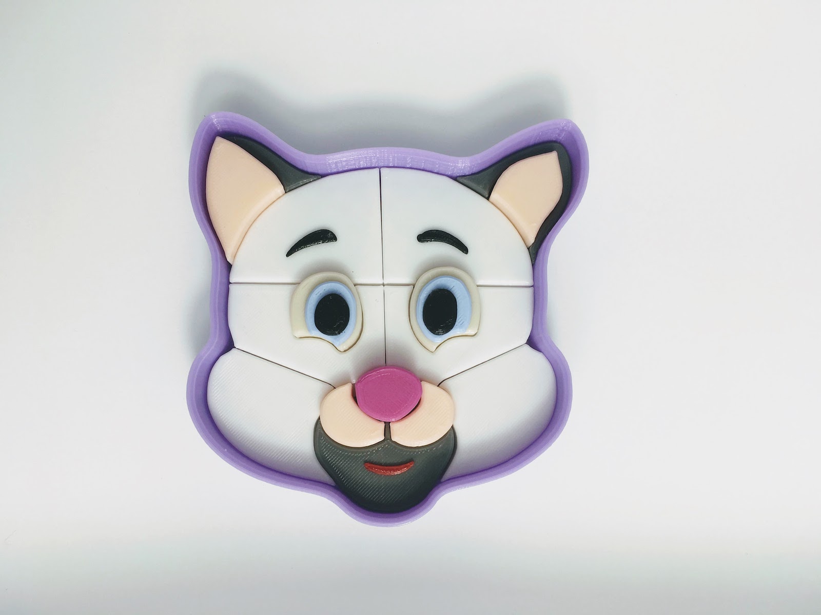 3D puzzle - Cat face by 3D|Nest | Download free STL model | Printables.com