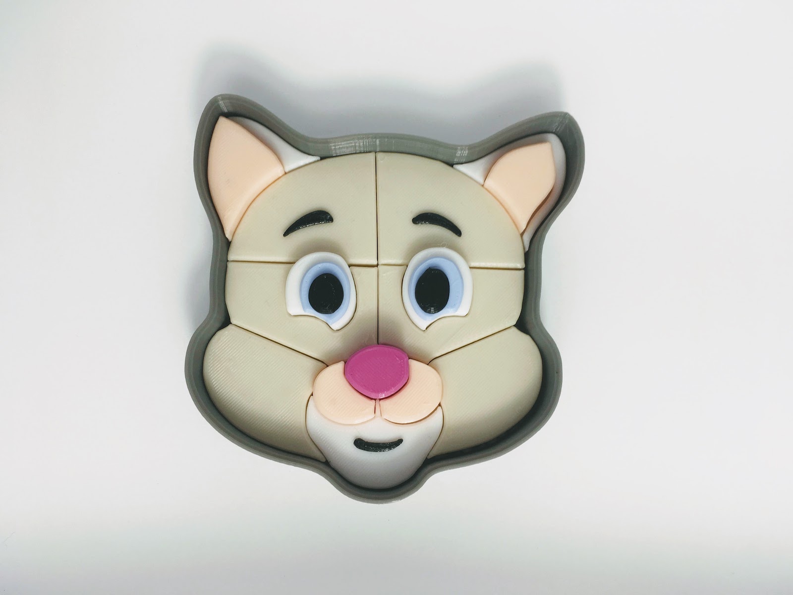 3D puzzle - Cat face by 3D|Nest | Download free STL model | Printables.com