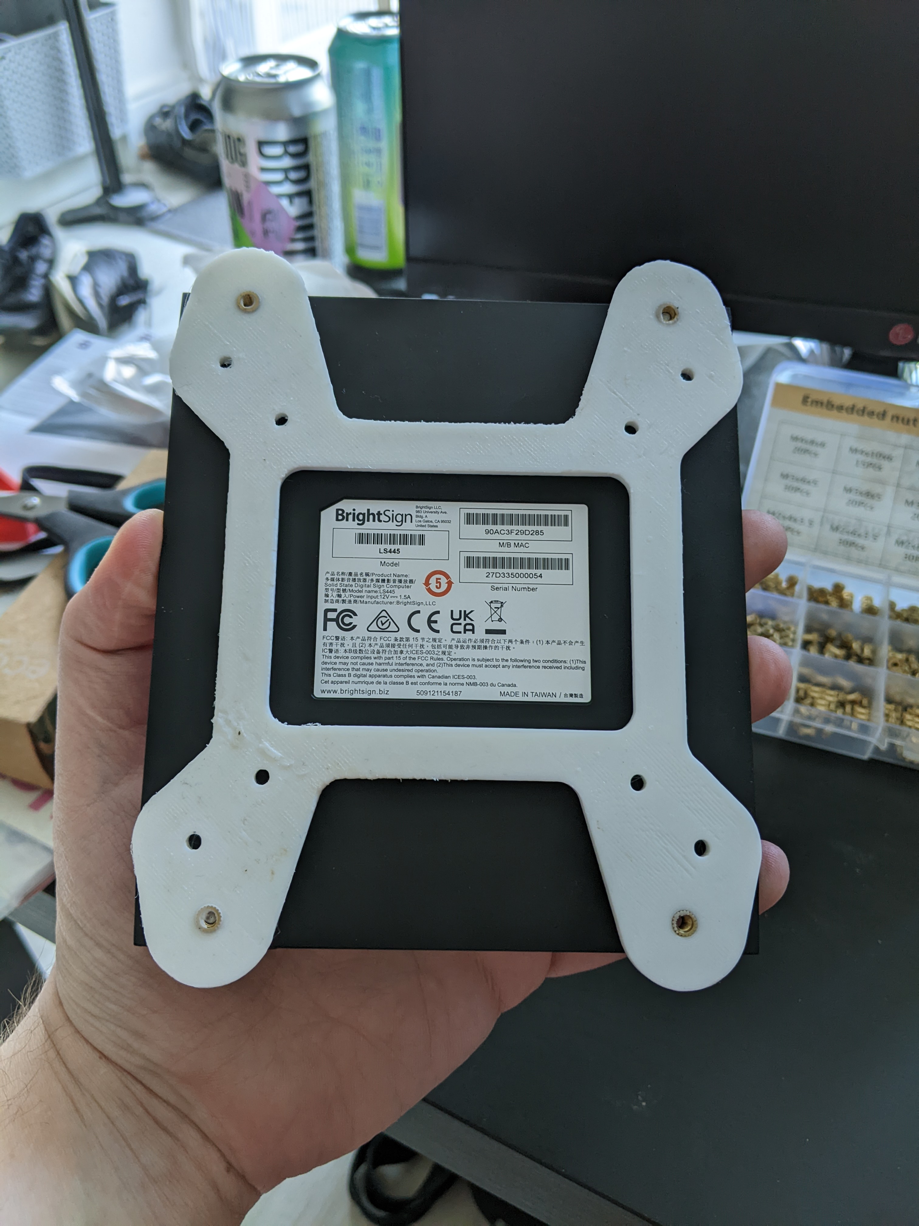 BrightSign LS425/LS445 VESA mount by DanTheOrange | Download free STL ...