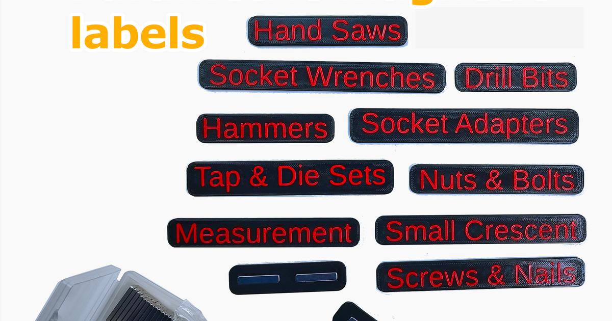 Parametric Magnetic Labels by Asa | Download free STL model ...