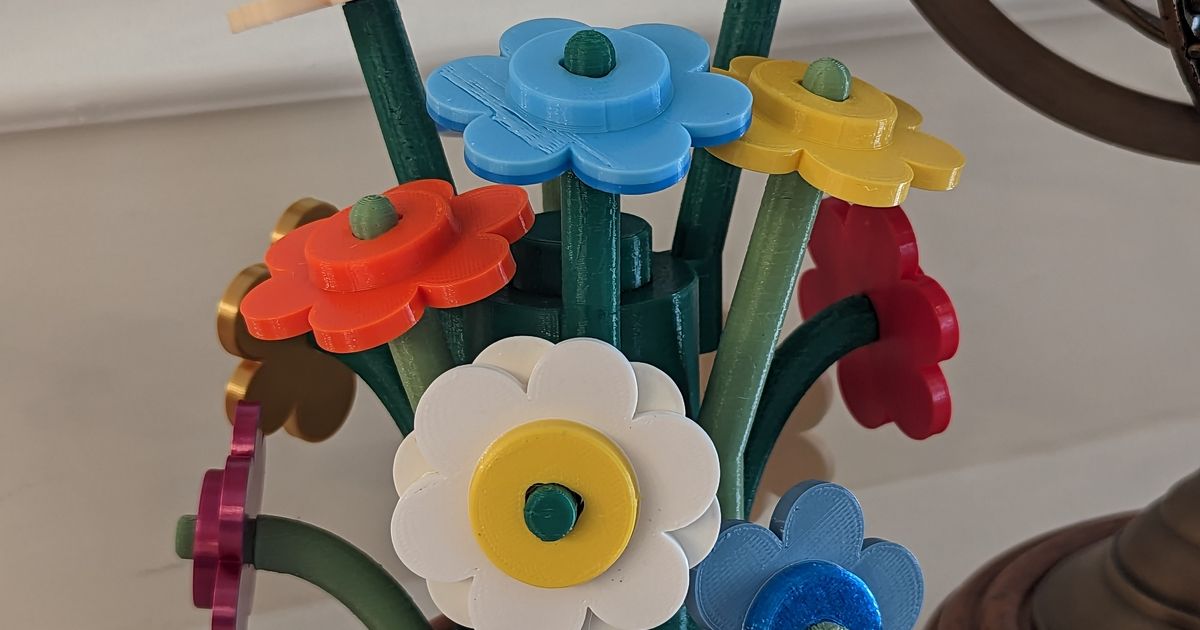 Lego Inspired Rounded Flower Stem by Philippe Lacoude | Download free ...