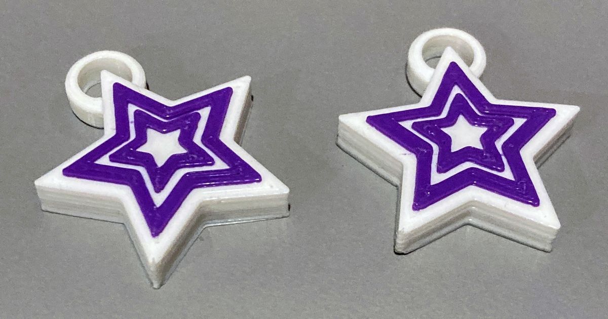 Star Keychain/Charm by garlicbreadhotpocket | Download free STL model ...