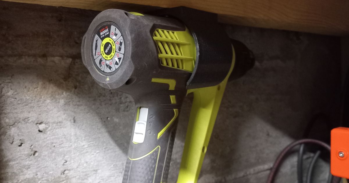 RYOBI Heat gun holder by Ellrico | Download free STL model | Printables.com