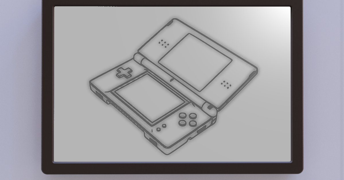 Nintendo DS Lite Patent Art by Ken Mills | Download free STL model ...