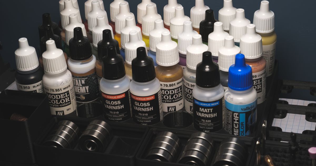 38 slot 17ml Model Paint Rack - 3x5 Gridfinity by AlexReyne | Download ...