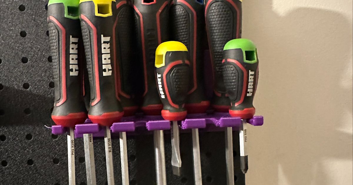 metric peg board mounts by c ting | Download free STL model ...