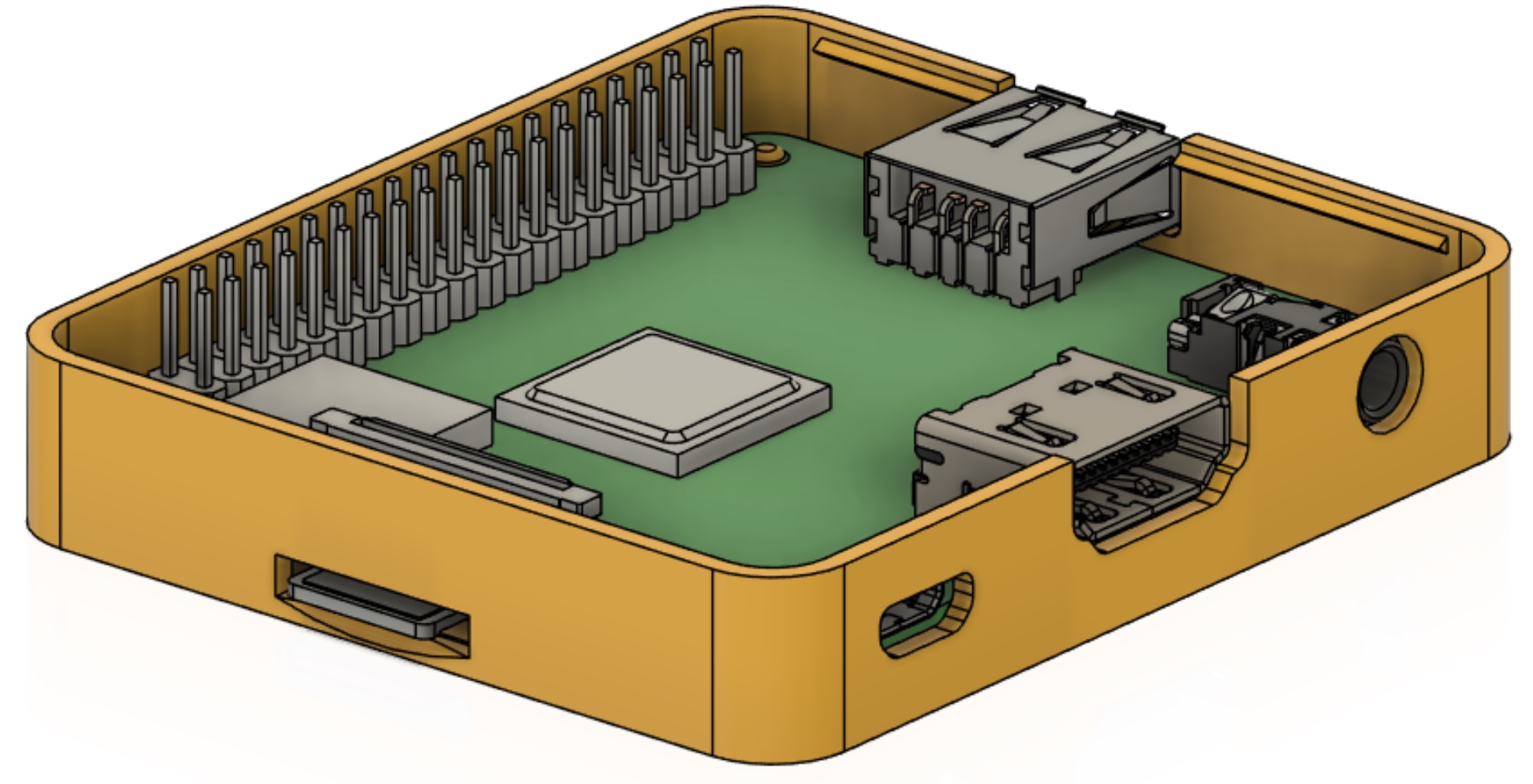 Raspberry Pi 3A Compact Case by jeepers01 | Download free STL model ...
