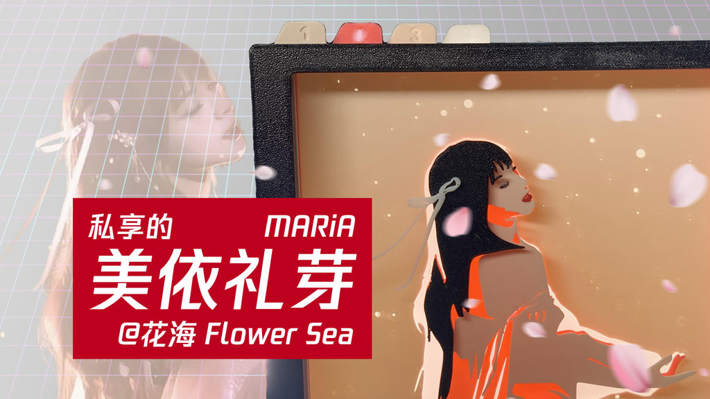 美依礼芽·花海·剪影画 MARiA Floral Sea Shadow Box by ADIcrafts | Download free ...