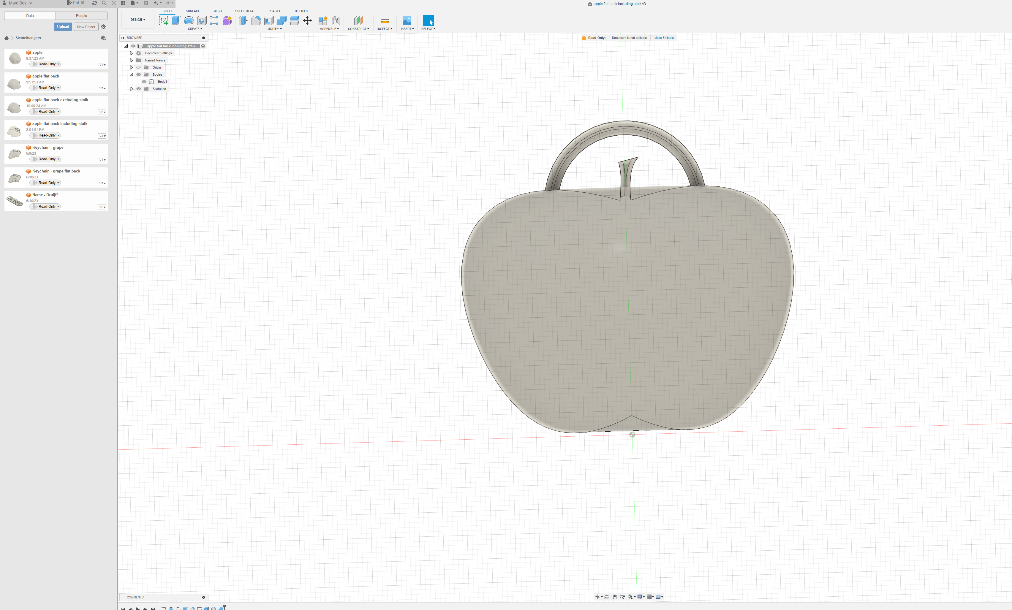 Apple keychain by bossed.nl | Download free STL model | Printables.com