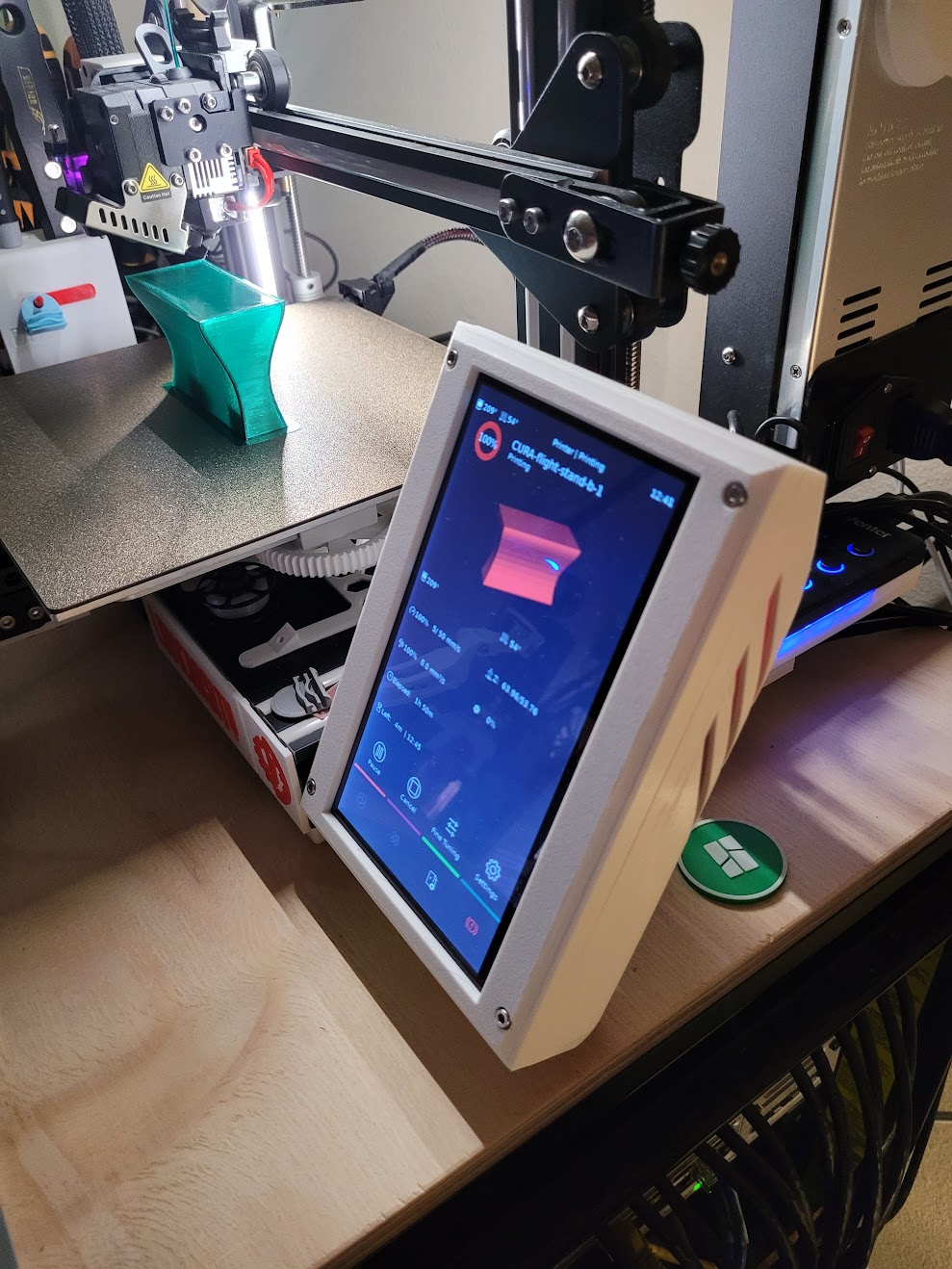 Mounted 7" Raspberry Pi Monitor Enclosure for Ender 3 by RevHazlett | Download free STL model ...