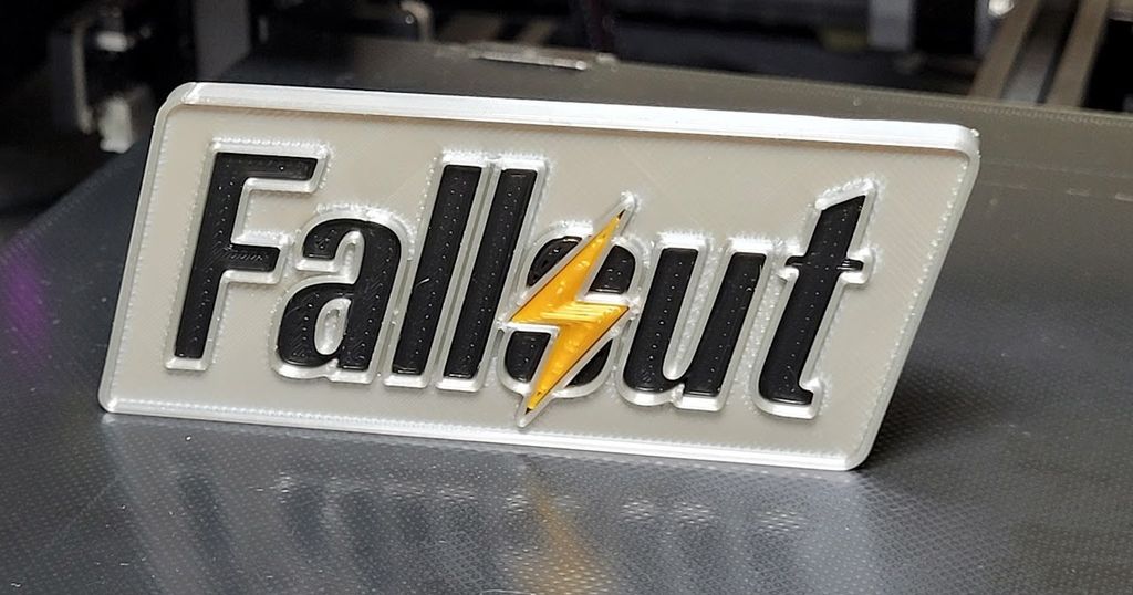 Fallout Logo Magnet by RevHazlett | Download free STL model ...