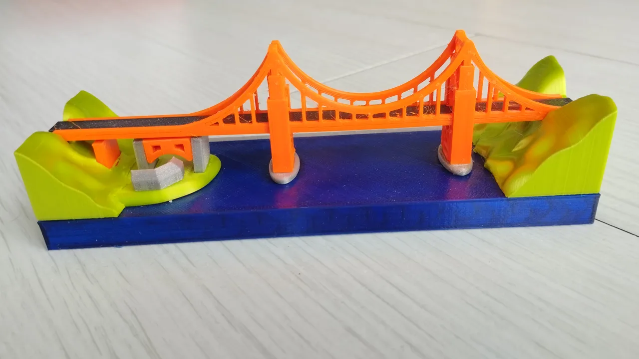 Golden Gate Bridge Miniature by Rapideau 3D | Download free STL model ...