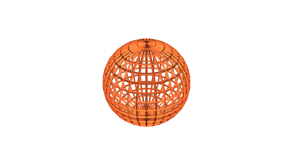 wireframe sphere 3d