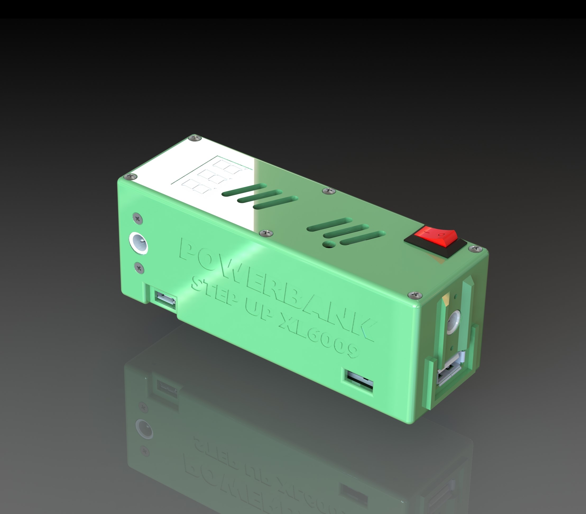 Powerbank with adjustable voltage XL6009 by NERDCORNER | Download free ...