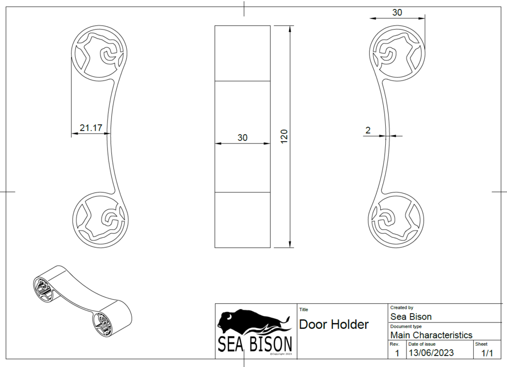 Door holder (Flexible) by Sea Bison | Download free STL model ...