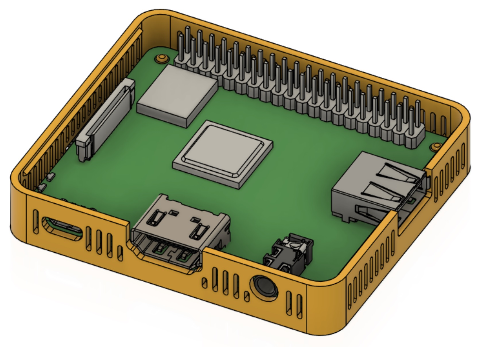 Raspberry Pi 3A+ Ventilated Compact Case by jeepers01 | Download free ...