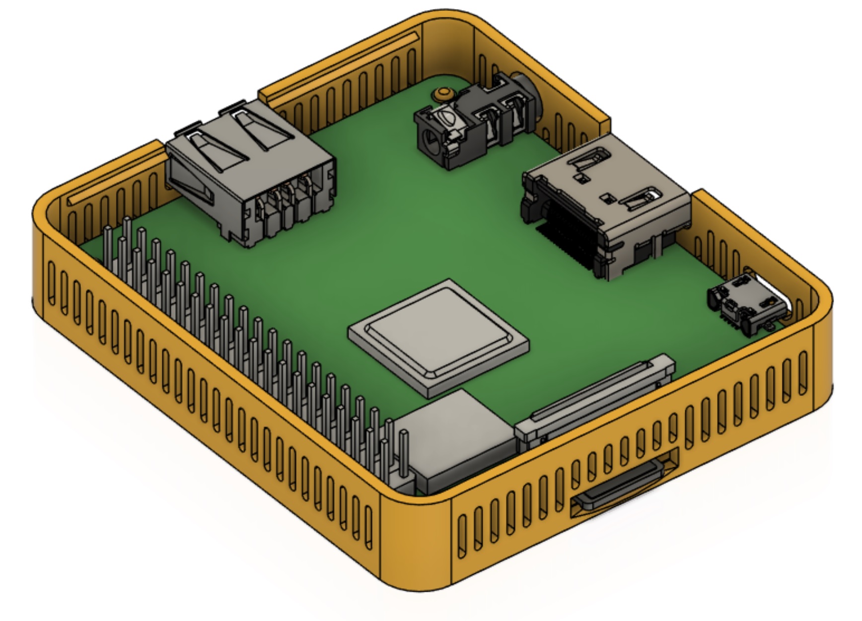 Raspberry Pi 3A+ Ventilated Compact Case by jeepers01 | Download free ...