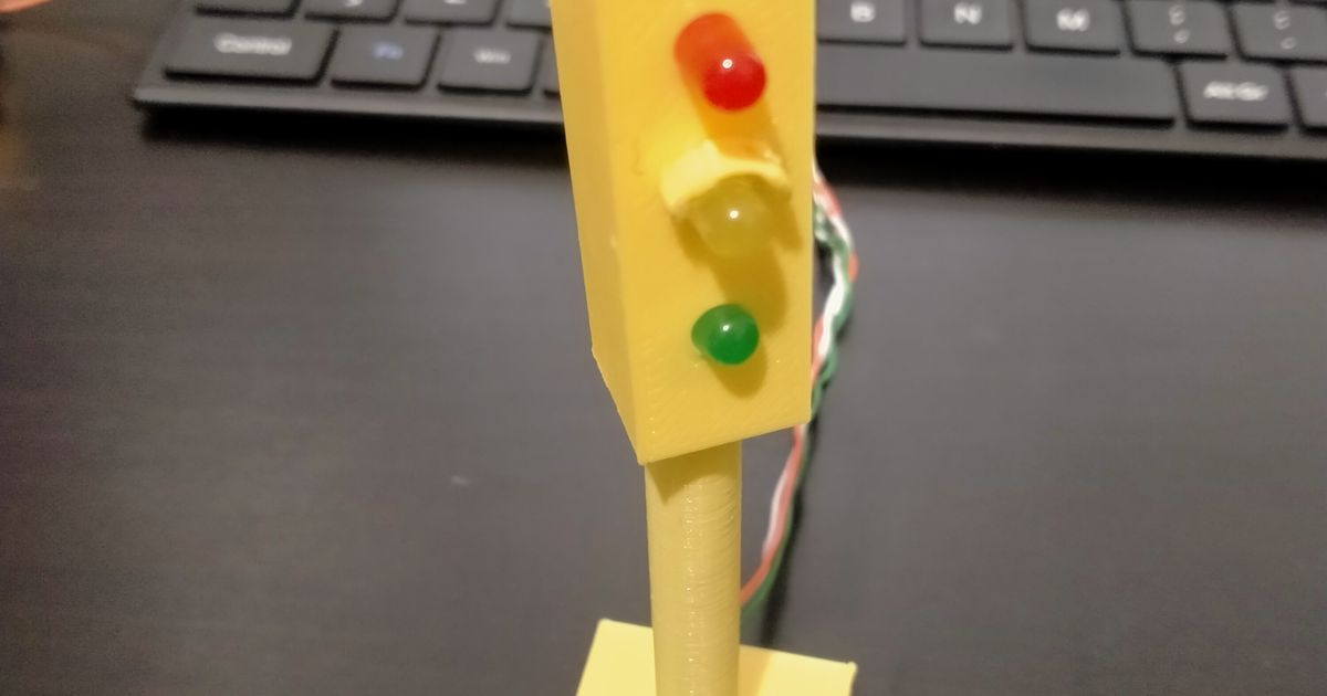 Traffic lights in 3D and Arduino by Miguel | Education | Printables.com
