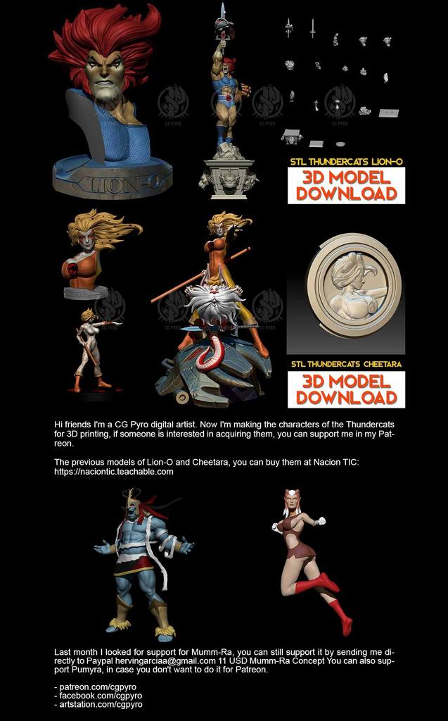 Slithe/Reptilio Thundercats STL for 3D printing Fanart FREE by ...